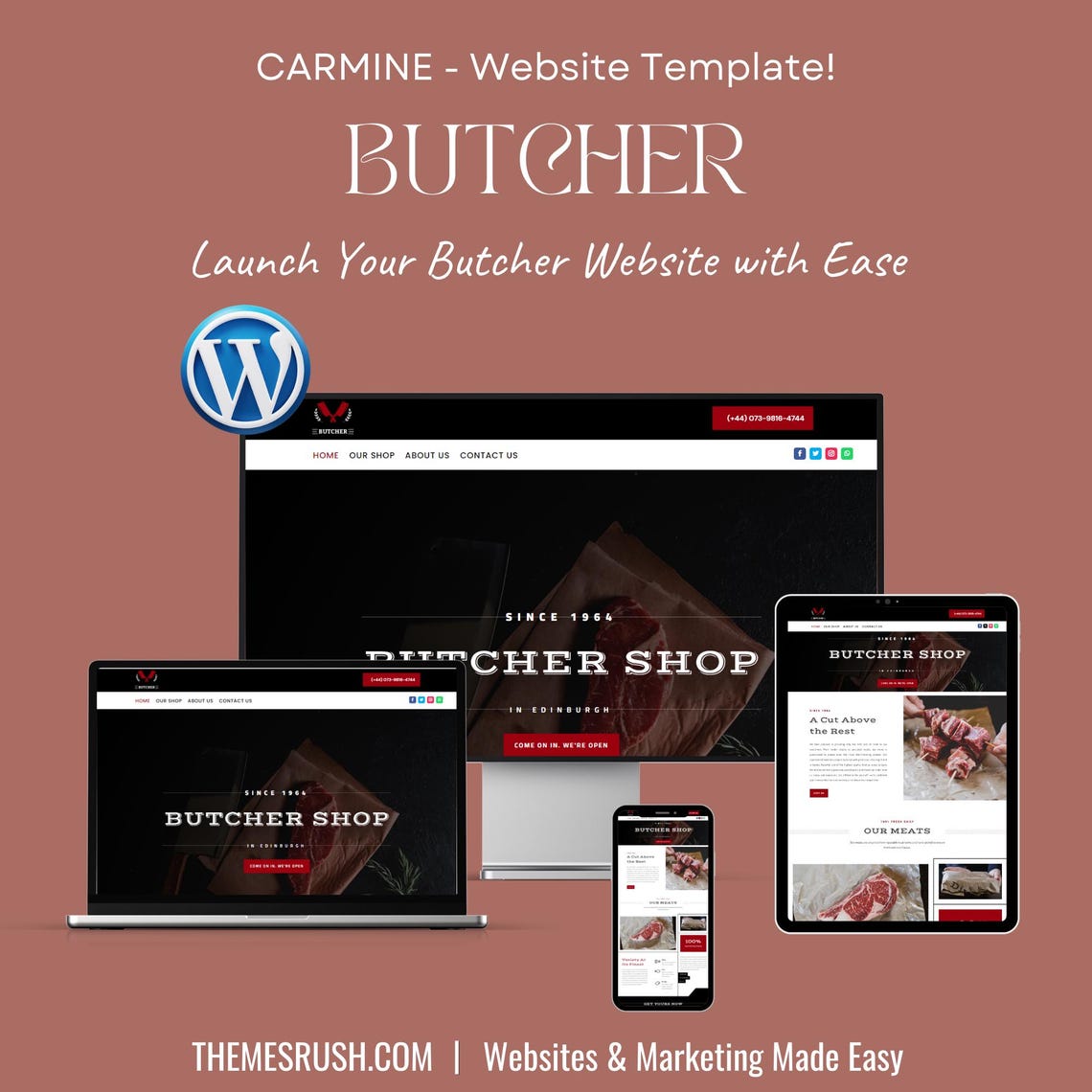 CARMINE - Butcher Website Template – Ready to Launch in 24 Hours ...