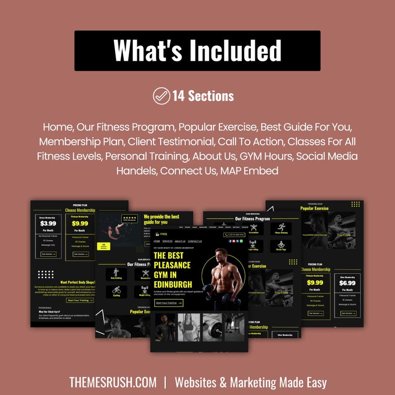 FITPRO – Gym Trainer Canva Website Template – Ready to Launch in ...