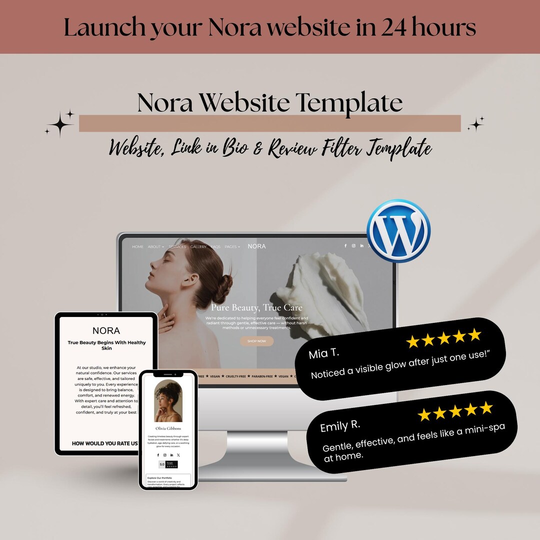 E-commerce Skin Care Website Template – Modern Online Store Design for ...