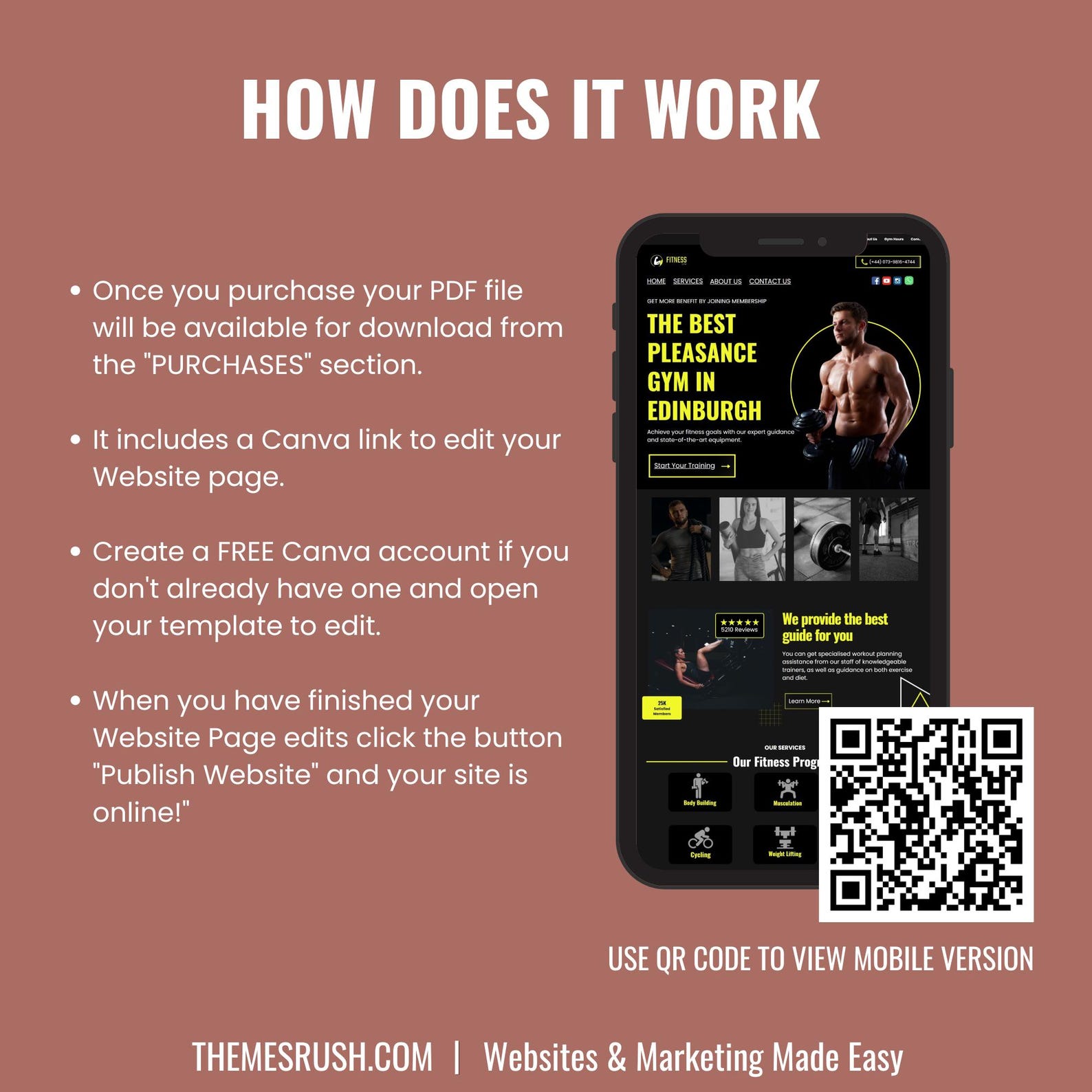 FITPRO – Gym Trainer Canva Website Template – Ready to Launch in ...