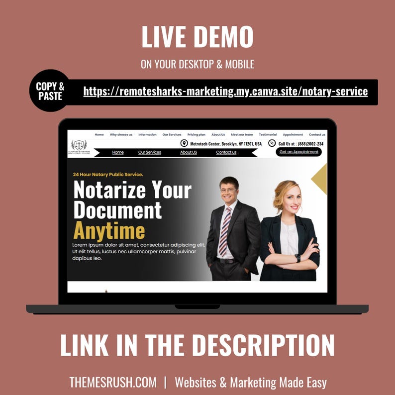 TRUSTSEAL – Notary Canva Website Template – Ready to Launch in Minutes ...