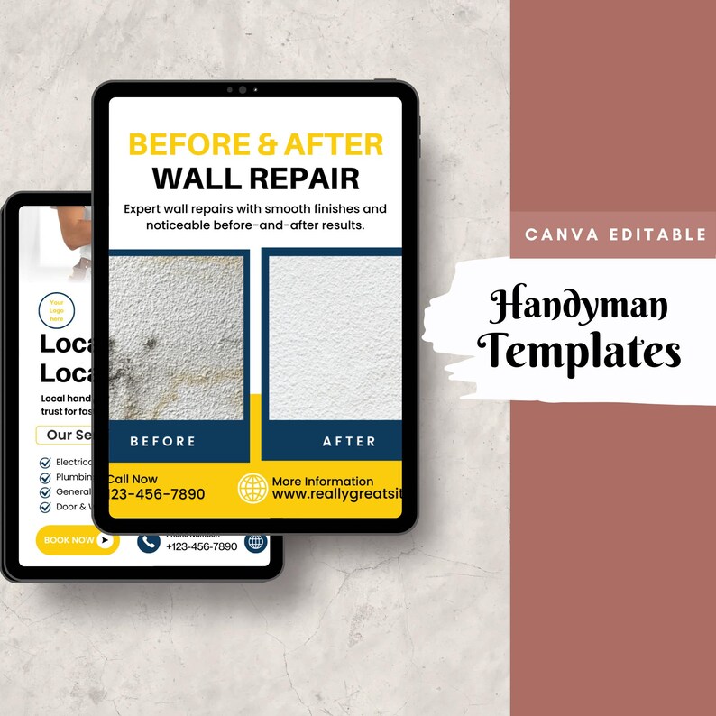 Handyman Social Media Templates – 40 Editable Canva Designs for ...