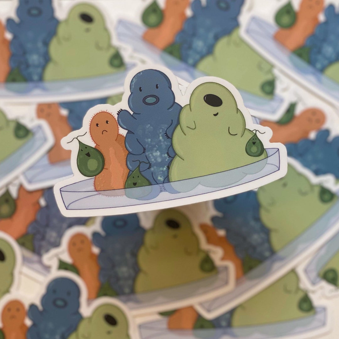 Tardigrade Sticker - Tardigrade and Friends Petri Dish - Matte ...