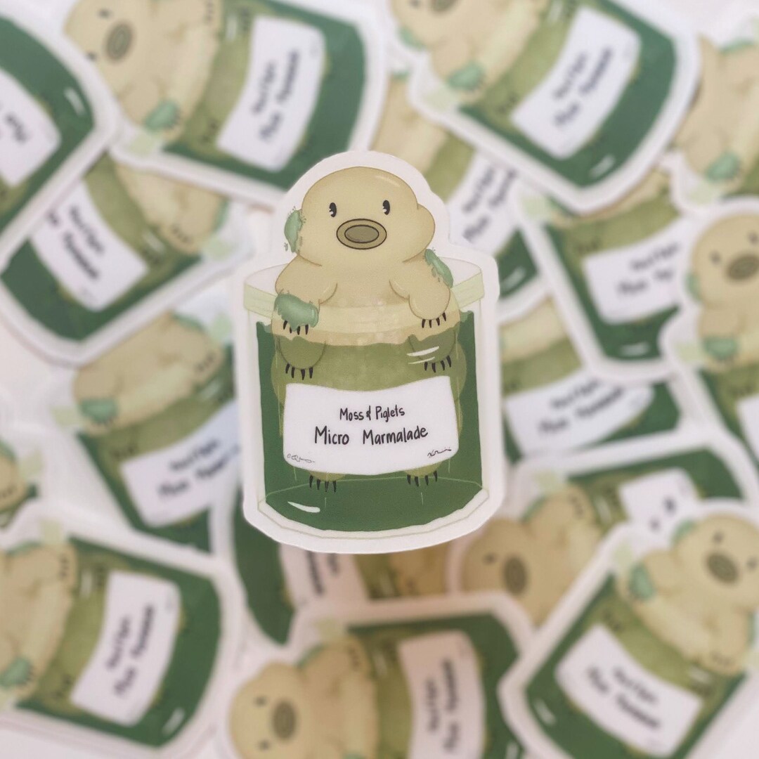 Tardigrade Sticker - Water Bear in a Jar - Marmalade - Clear, Matte ...