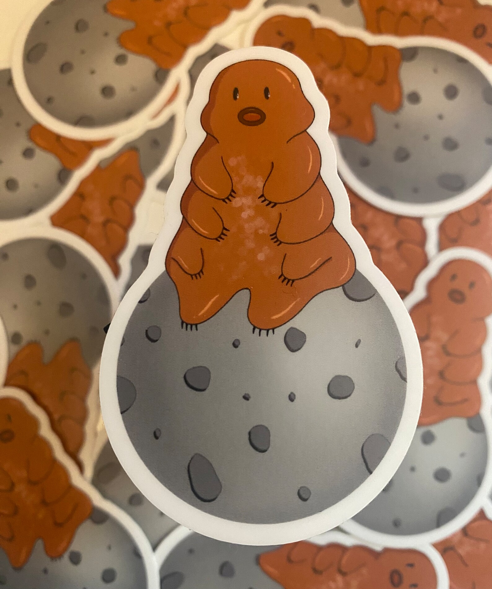 Tardigrade Sticker Moon Tardigrade Matte Waterproof Vinyl - Etsy