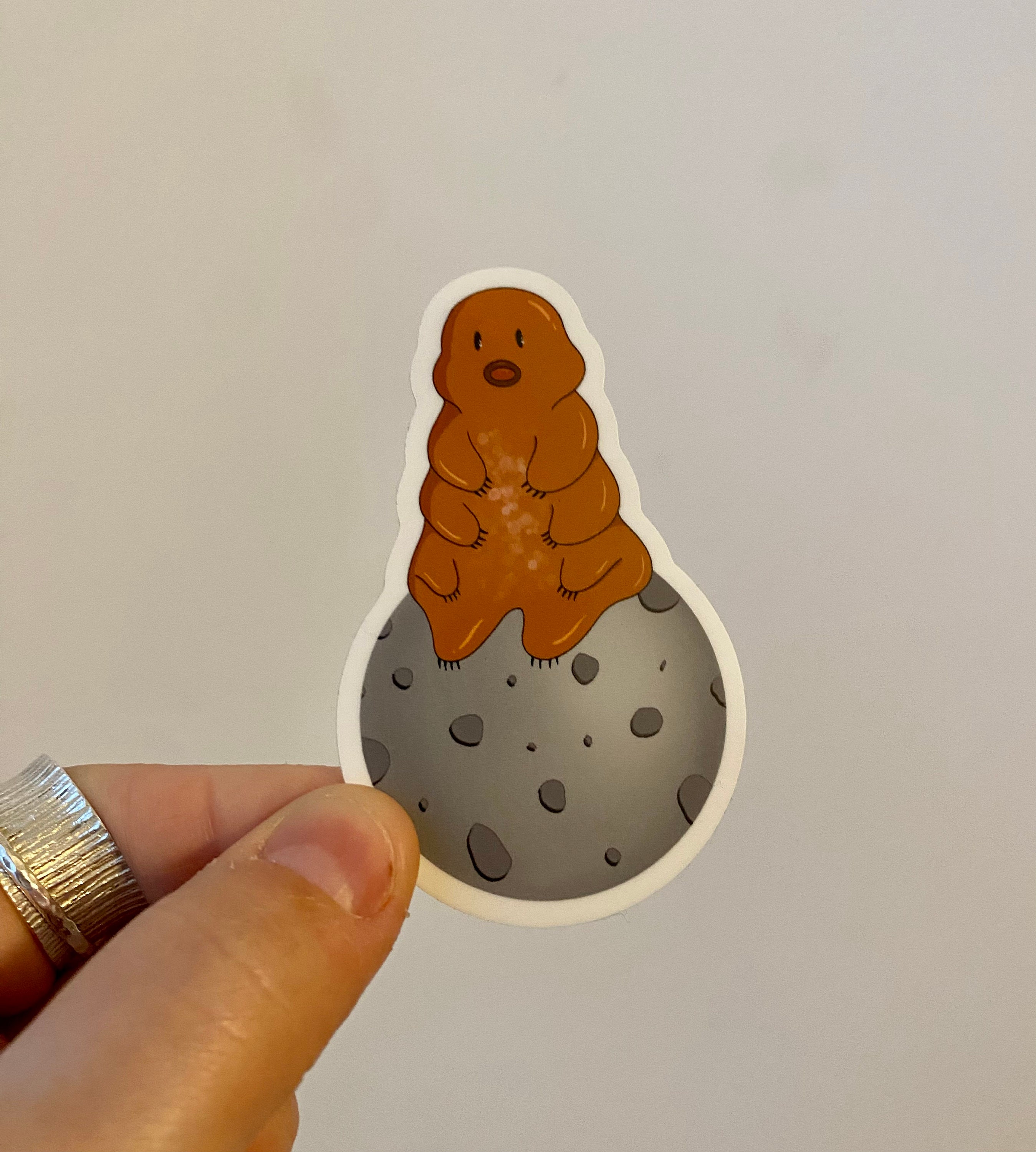 Tardigrade Sticker Moon Tardigrade Matte Waterproof Vinyl - Etsy