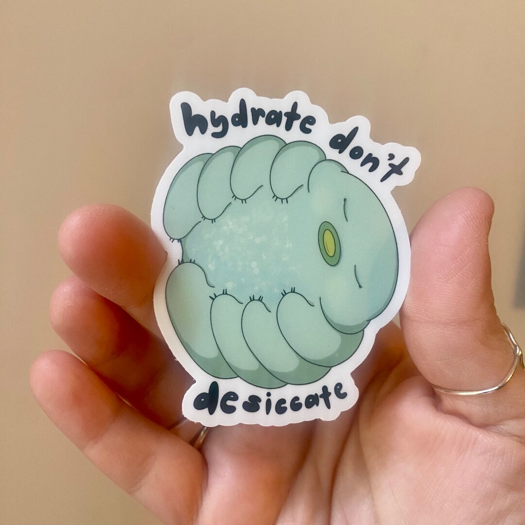 Desiccated Tardigrade Sticker - Dehydrated Water Bear - Kawaii Style ...