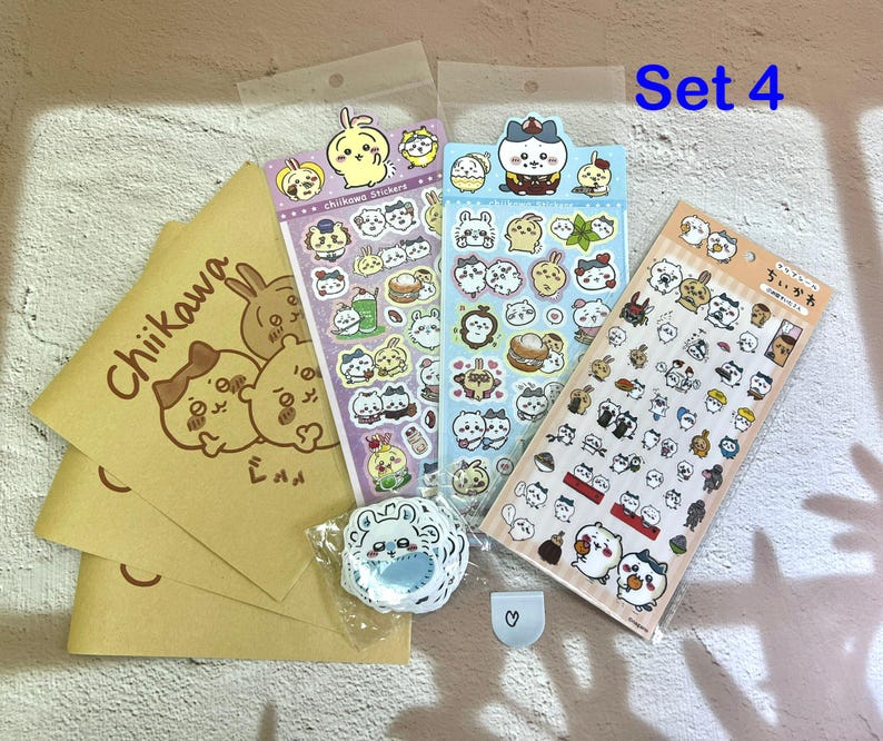 Chiikawa Sticker Set With Chiikawa Mini Bags - Etsy