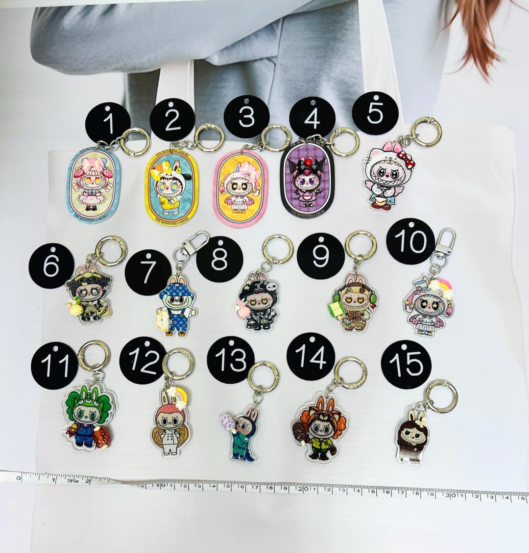 Labubu Big Bag Charm Labubu Handmade Big Charm Labubu Accessory Labubu ...