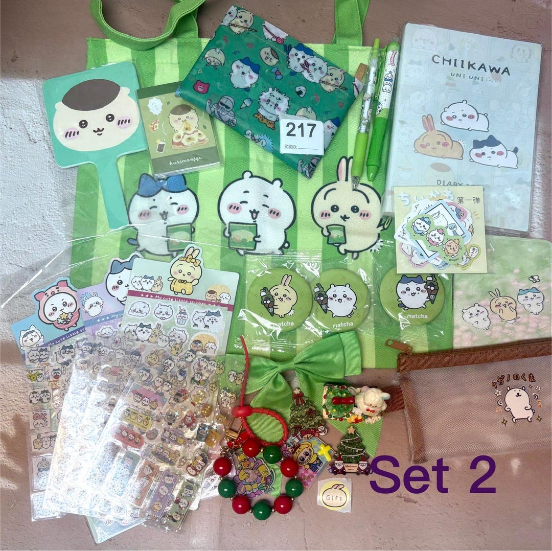 Chiikawa Bundle Chiikawa Merch Set Stationary Tote Bag Sticker Keychain ...