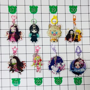 Demon Slayer Keychain Anime Bag Charms Keyring Accessories - Etsy