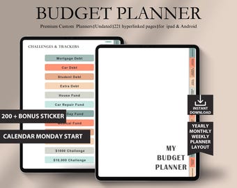 Digital Financial Budget Planner, Finance Tracker, Goodnotes Budget ...