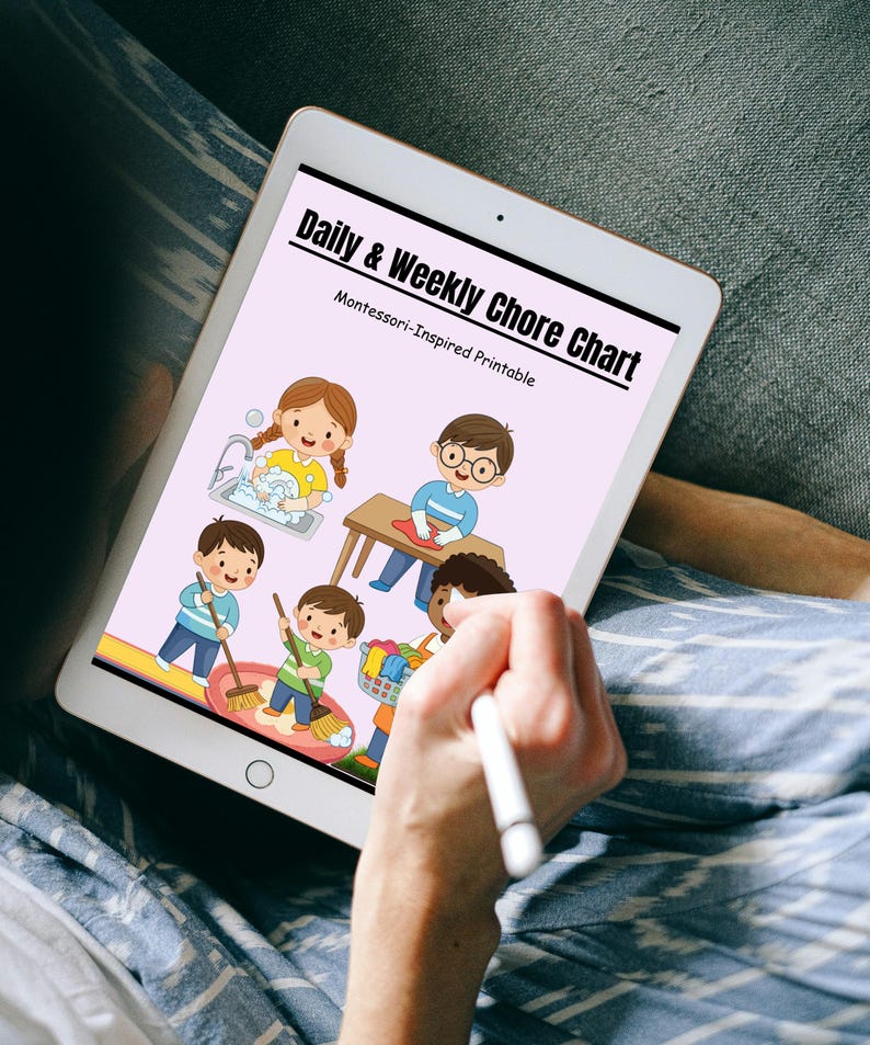 Kids Chore Chart | Montessori Printable, Daily & Weekly (PDF A4/US ...