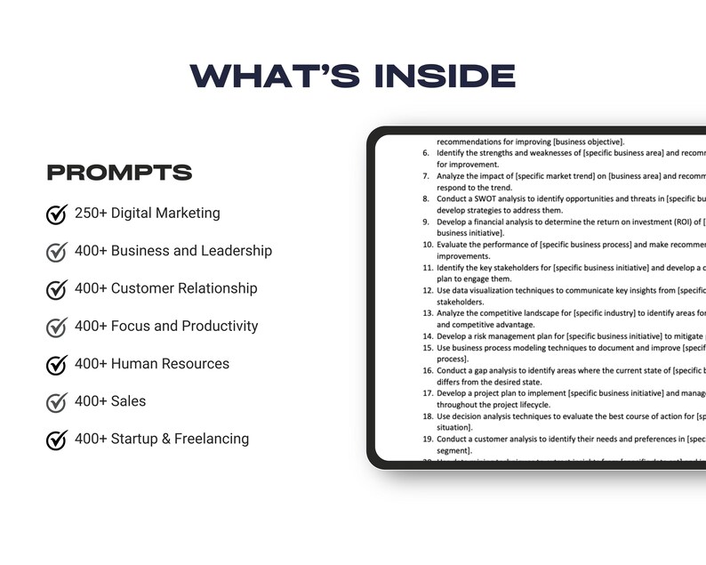 3000 Prompts for Chatgpt for Freelancers and Entrepreneurs PDF - Etsy