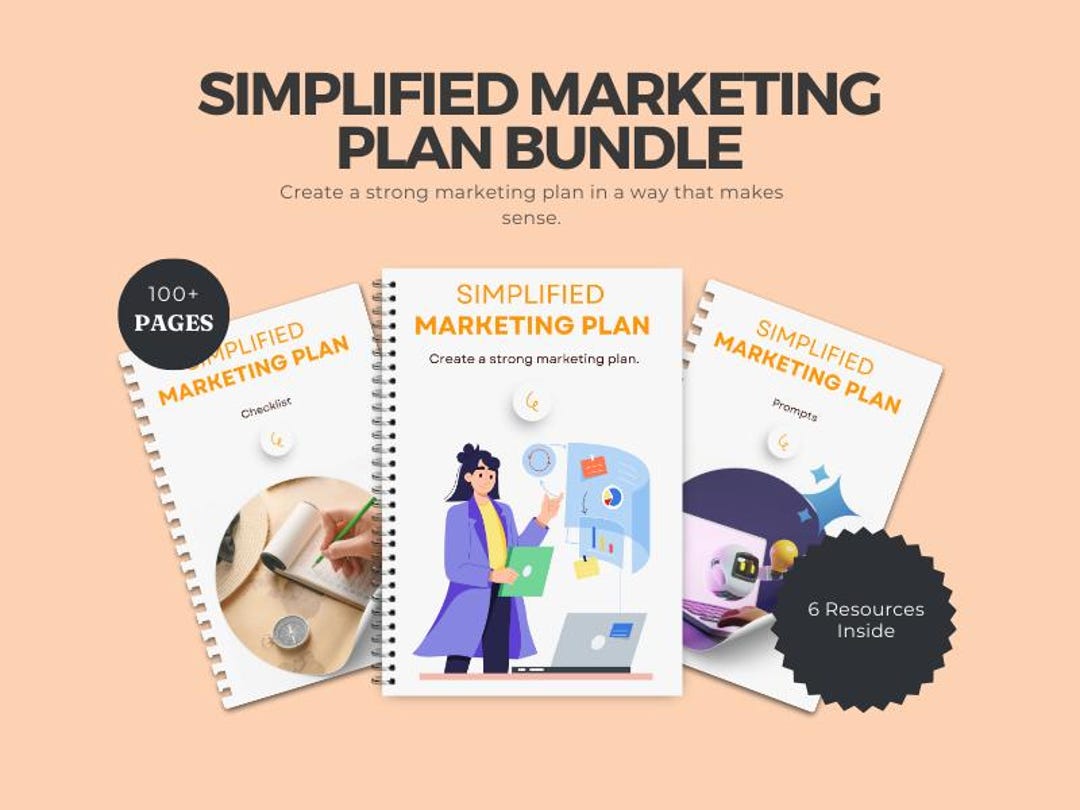 Simplified Marketing Plan Bundle - PDF | Digital Download - Etsy