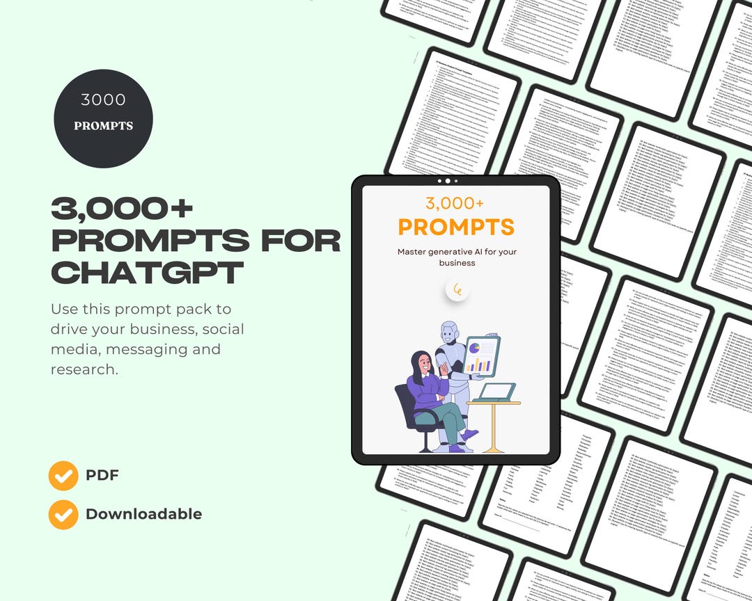 3000 Prompts for Chatgpt for Freelancers and Entrepreneurs PDF - Etsy