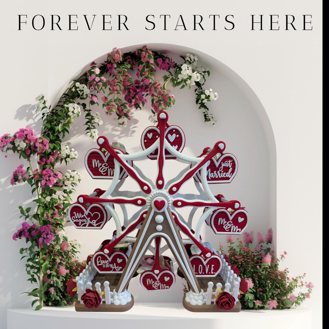 Ferris Wheel "love" - Wedding Gift - 3D Printed Ferris Wheel With ...
