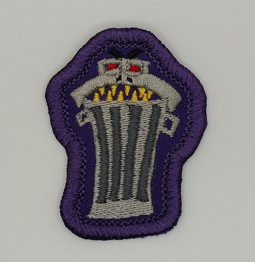 Monster Trash Can Patch, Garbage Patch, Creature Patch, Purple Patch ...
