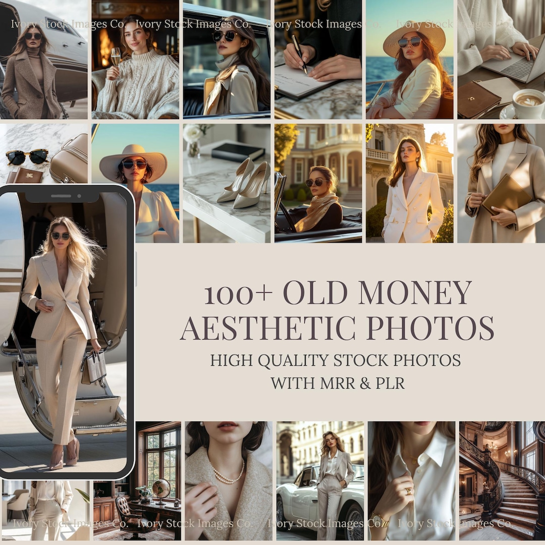 Rich Girl Aesthetic Stock Photos | MRR PLR | Chic Old Money Stock ...