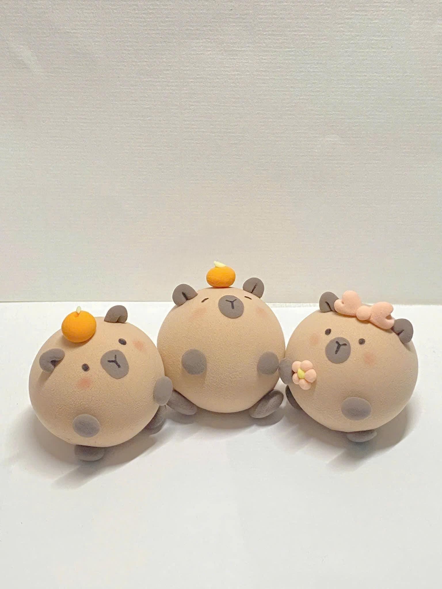 Cute Clay Capybara, Capybara Figurine - Etsy