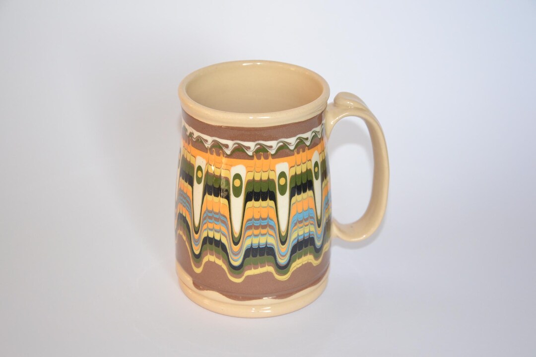 Ukrainian Handmade Beer Stein - Handpainted Ceramic Clay Mug, Folk Art ...