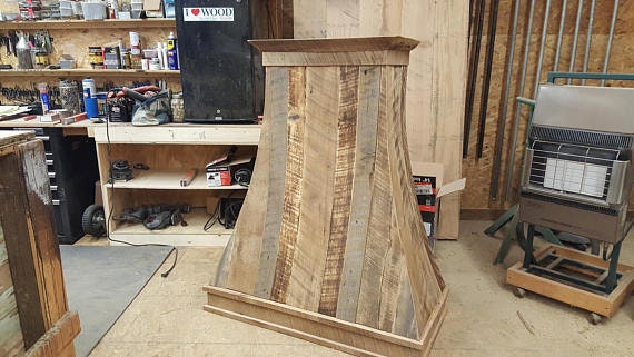Custom Range Hood Reclaimed Wood - Etsy