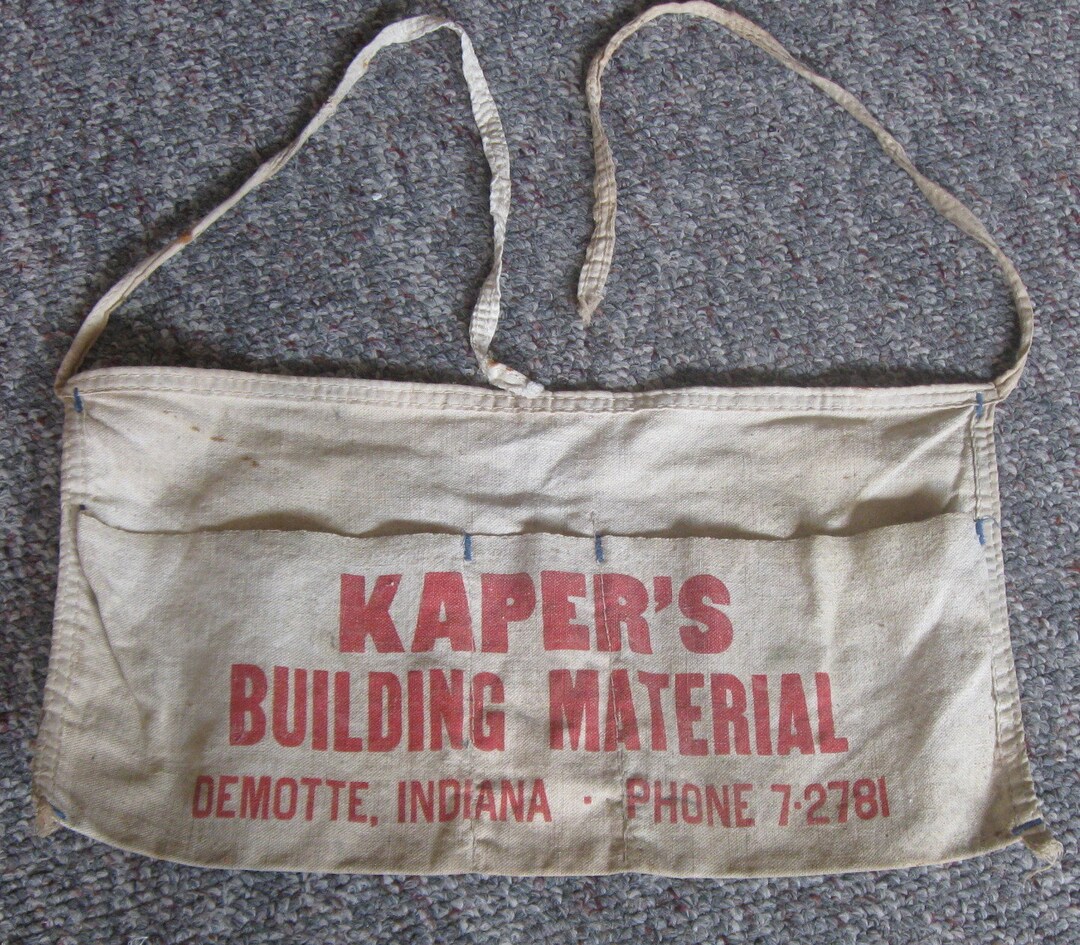 Vintage Hardware Apron Kaper's Work Nail Apron Flea Market Garage Sale ...