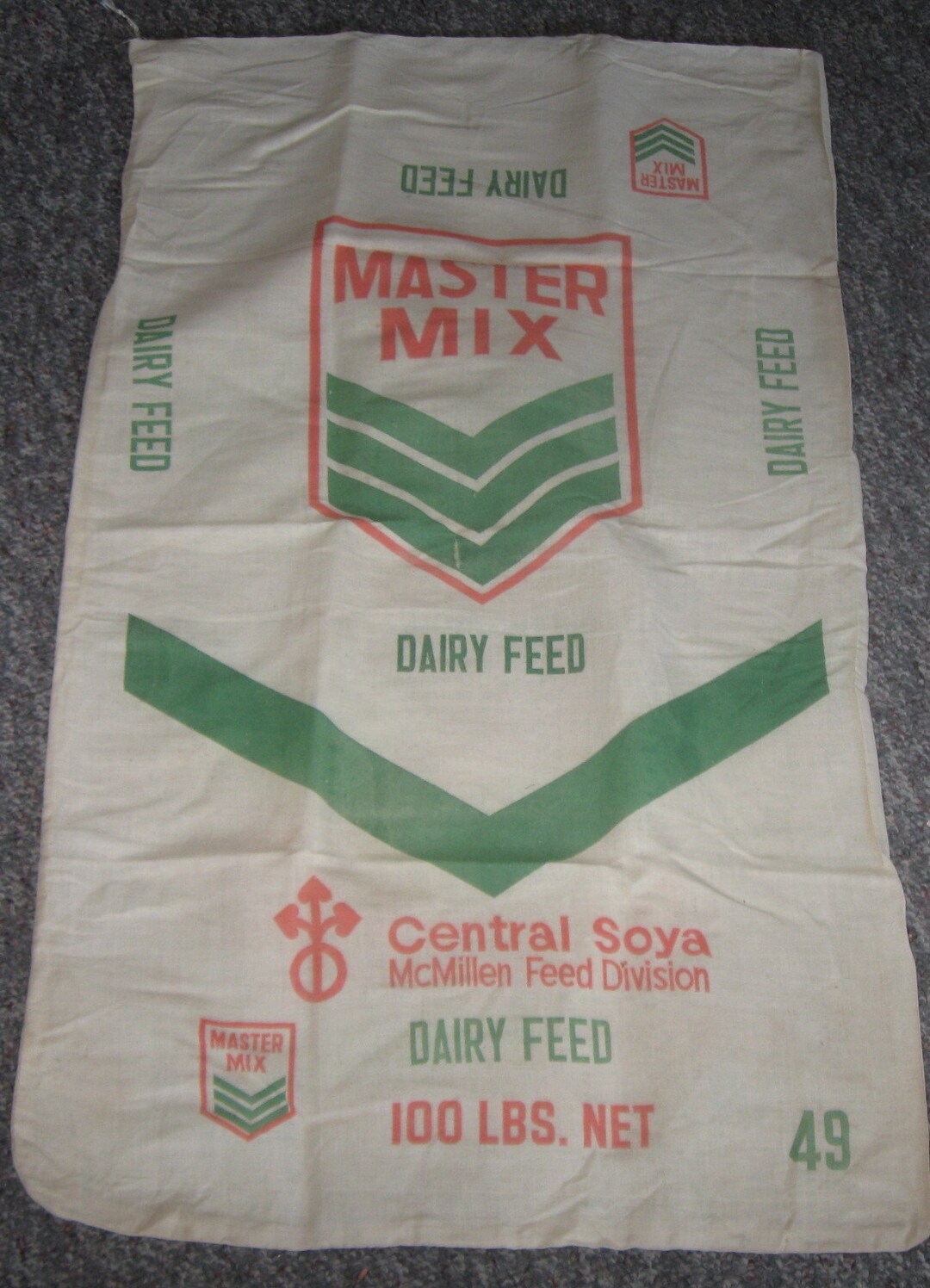 Vintage Master Mix Dairy Feed Seed Feedsack Grain Advertising - Etsy