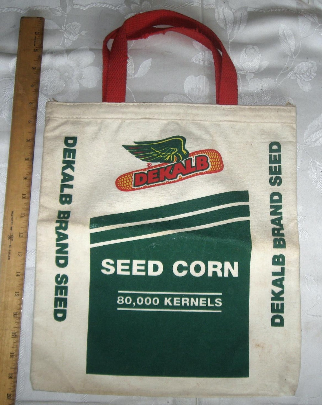 Vintage Dekalb Seed Corn Tote Bag Sack Advertising Dekalb - Etsy
