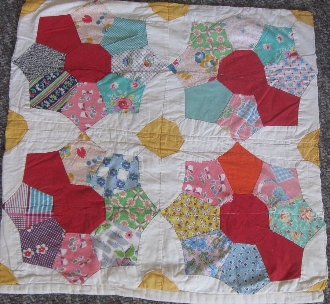 Vintage Quilt Piece Repurpose Patchwork Cutter Quilt - Etsy
