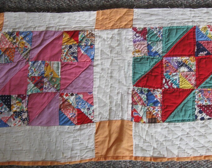 Vintage Antique Quilt Piece Repurpose Patchwork Cutter Quilt - Etsy