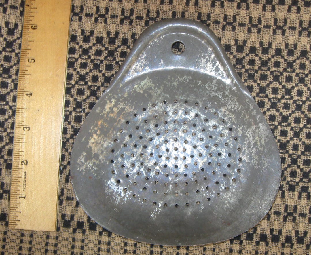 Vintage Scoop Strainer Cream Milk Skimmer Dairy Cooking Tool Pot Pan ...
