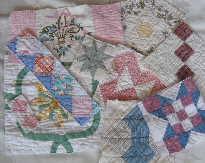 Vintage Quilt Scraps Piece Repurpose Patchwork Calico Cutter Quilt ...