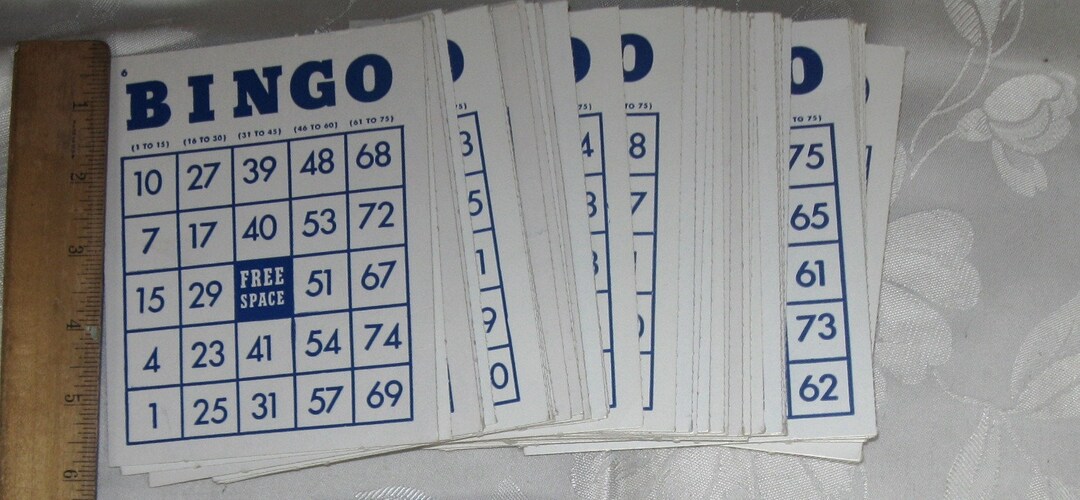 Vintage Bingo Cards Lot of 60 - Etsy