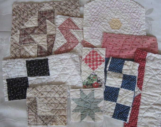 Vintage Quilt Scraps Piece Repurpose Patchwork Calico Cutter Quilt ...