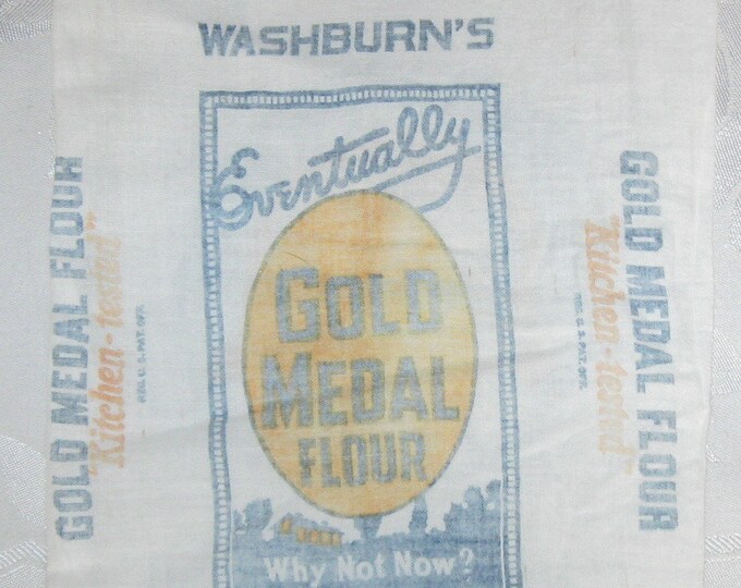 Vintage Gold Medal General Mills Flour Bag Sack Feedsack Advertising ...