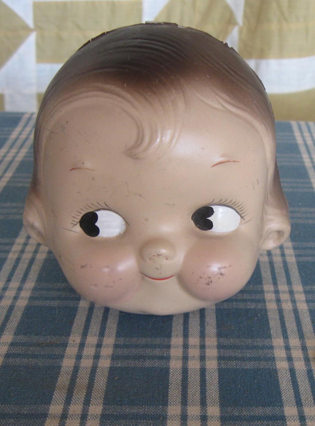 Vintage Baby Doll Head Worn Creepy Googly Eyes Doll Head - Etsy