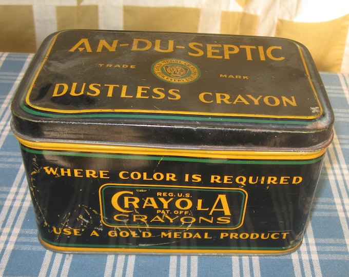 Vintage Crayola Tin Crayons Binney & Smith Co. Display Storage ...