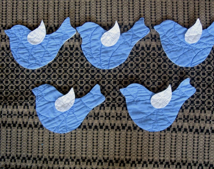 Blue Bird Applique 5 Antique Song Bird With Wings Cutter Quilt ...