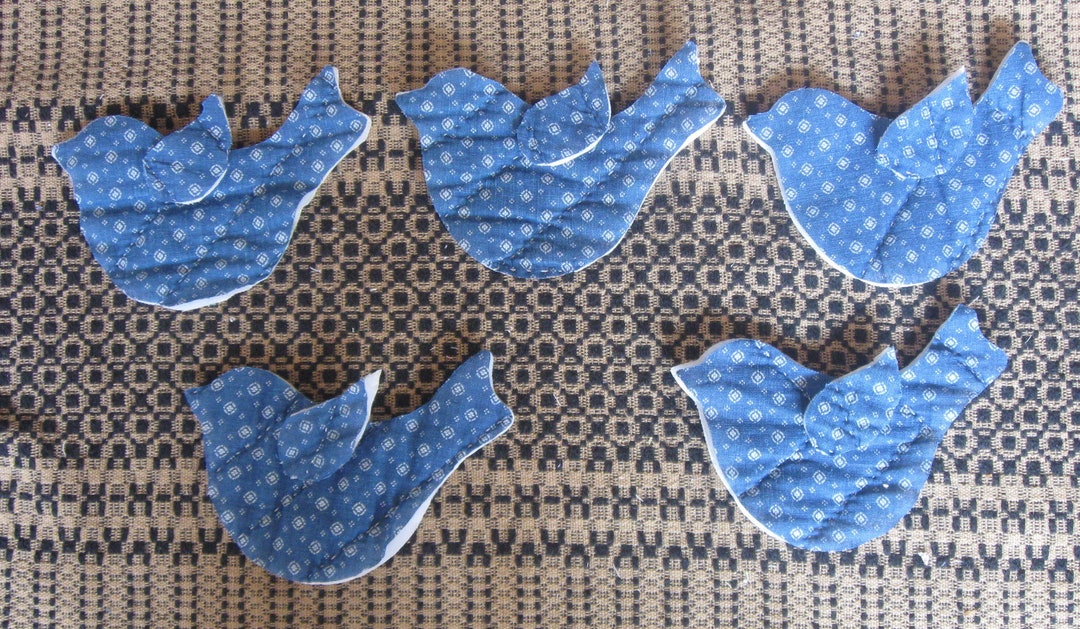 5 Antique Song Blue Bird With Wings Appliques Cutter Quilt - Etsy