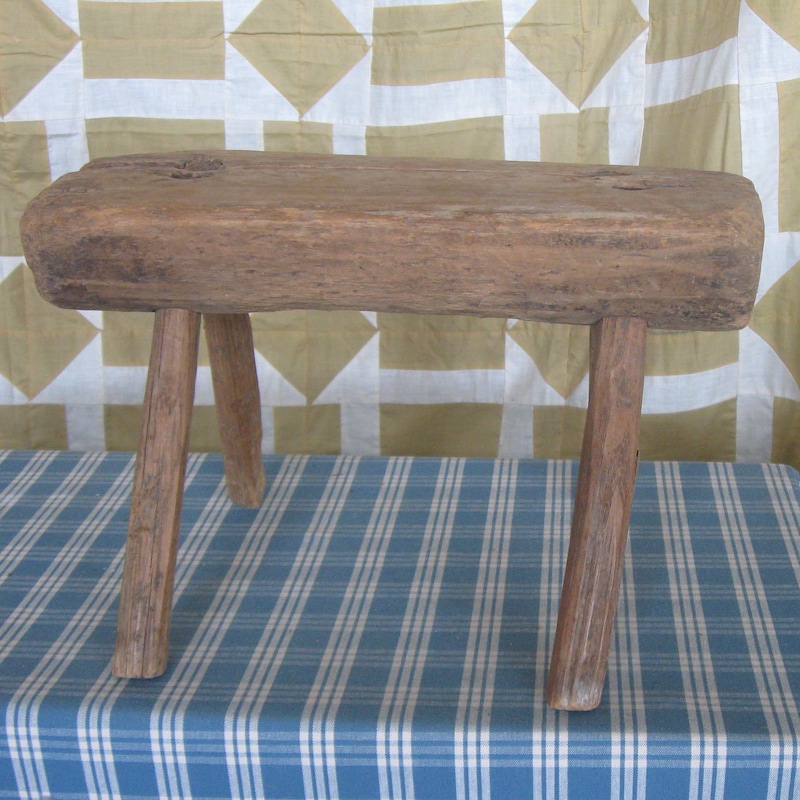 Primitive Wooden Stool - Etsy
