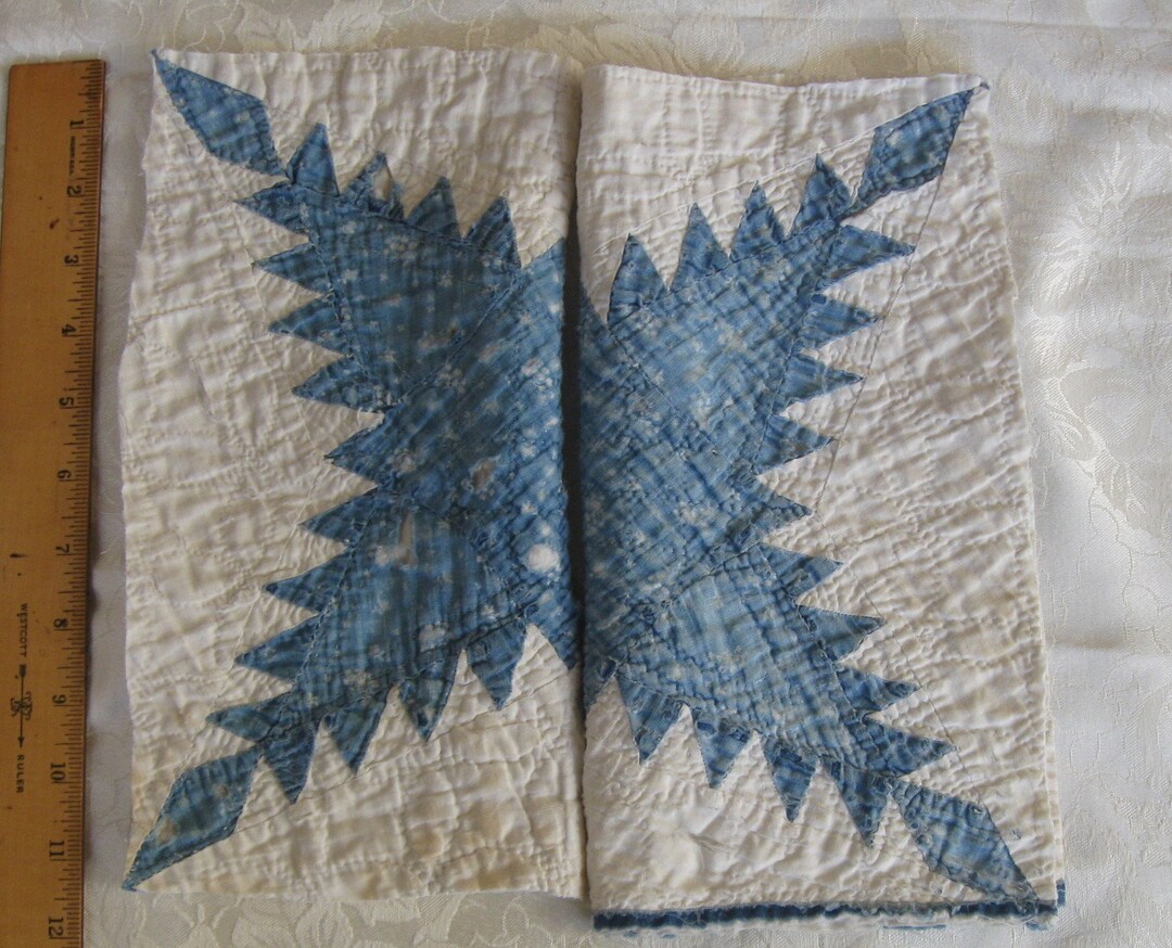 2 Vintage Antique Quilt Piece Repurpose Primitive Patchwork - Etsy