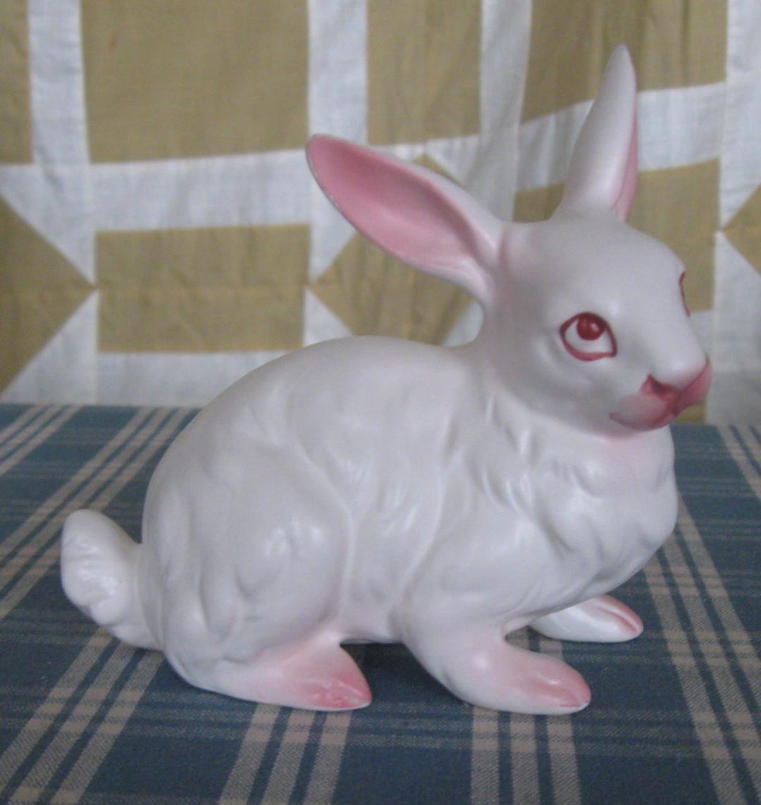 Vintage Lefton Easter Rabbit Bunny Figurine for Mantel Decor, Ceramic ...