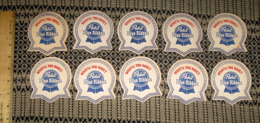 Pabst Blue Ribbon 10 Vintage Beer Coasters What'll You Have? Lot Drink ...