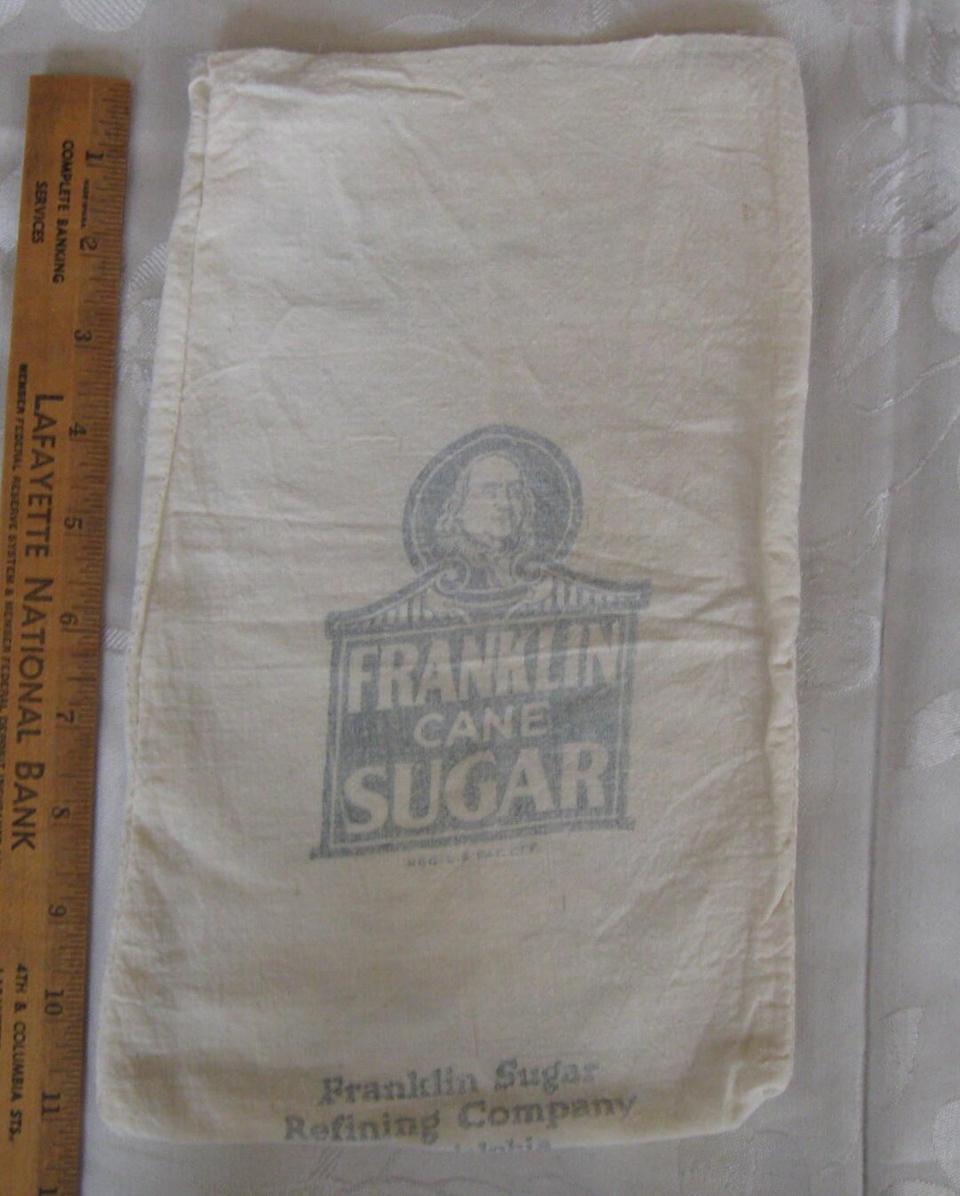 Vintage Franklin Sugar Cane Granulated Bag Sack Feedsack Advertising ...