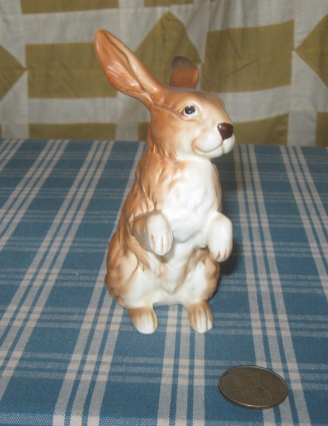 Lefton Brown Rabbit Bunny Vintage Figurine H6664 Standing 4.5” Tall ...