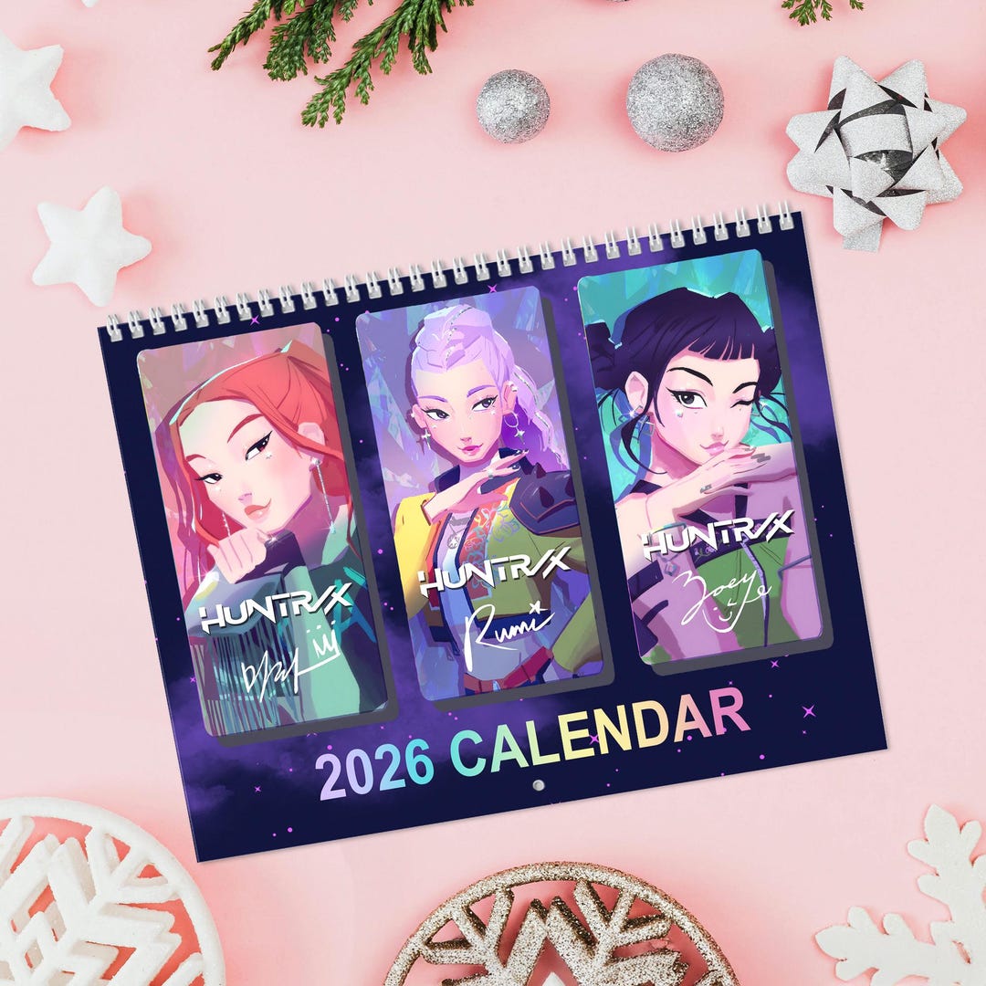 Huntrix 2026 Kalender Anime Girl Art, Huntrix Charakter Kalender ...