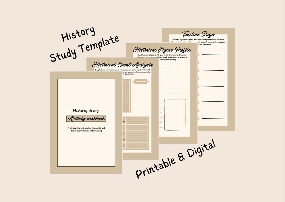 Ultimate History Study Template | Printable & Digital | Timeline ...