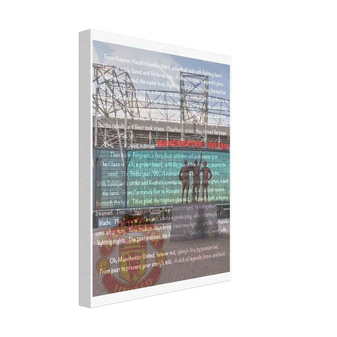 Manchester United on Canvas - Etsy