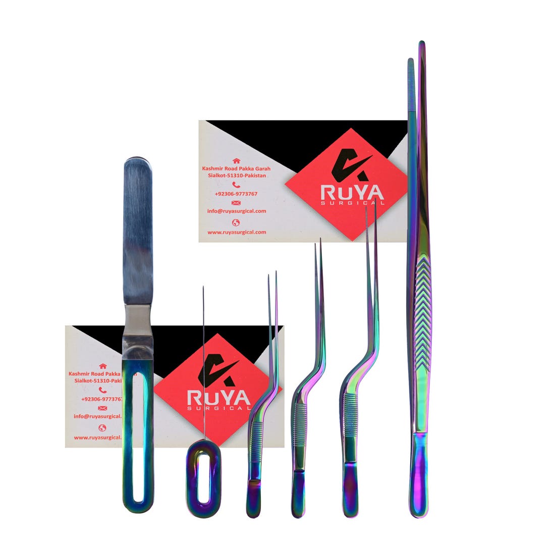 Rainbow Stainless Steel Chef Tweezers Set - Culinary Plating Tools - Etsy